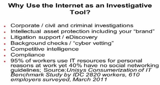 Using the Internet as an Investigative Tool - Privacy PC