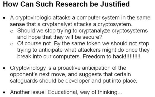"Yes We Can't!" - On Kleptography and Cryptovirology - Privacy PC