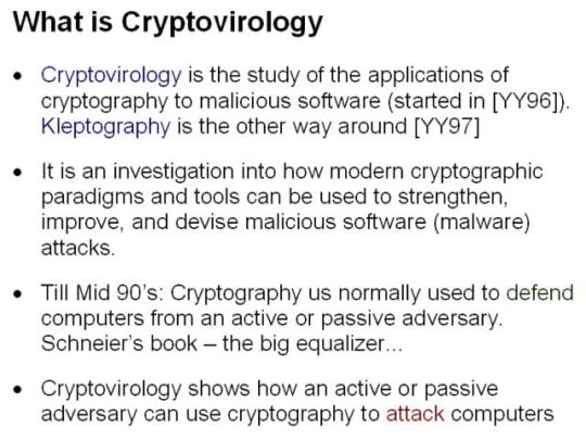 "Yes We Can't!" - On Kleptography and Cryptovirology - Privacy PC