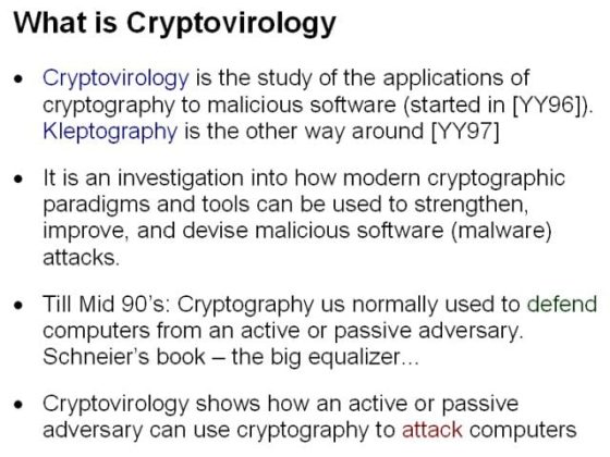 "Yes We Can't!" - On Kleptography and Cryptovirology - Privacy PC